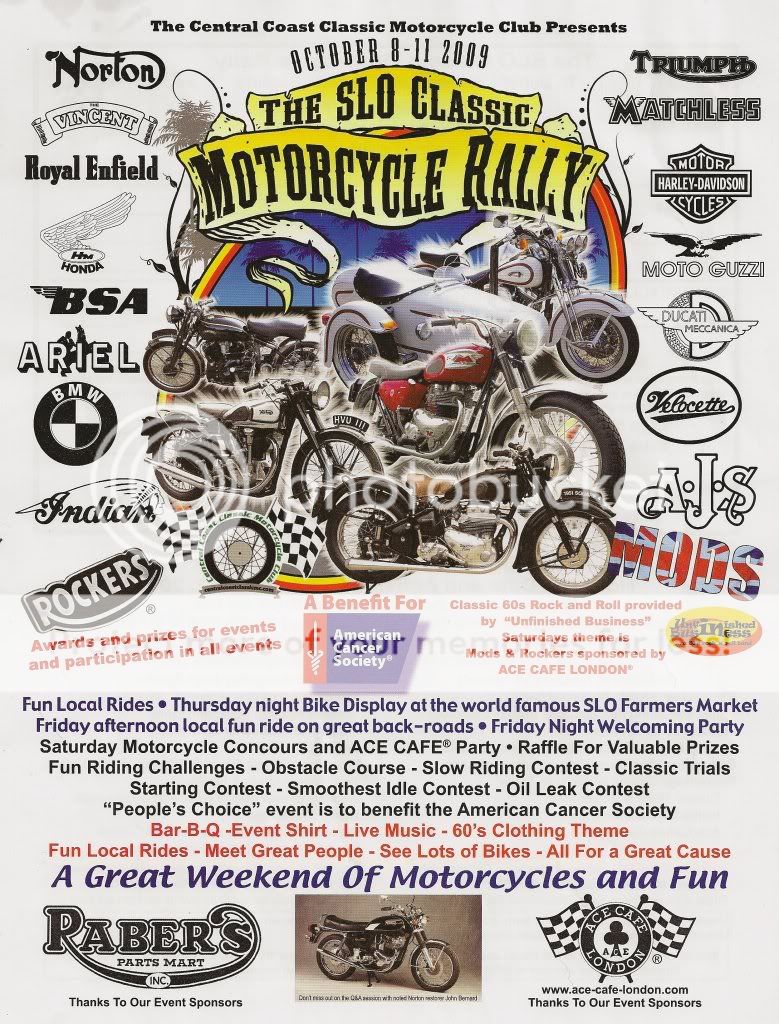 The SLO Classic Motorcycle Rally | Jockey Journal Forum